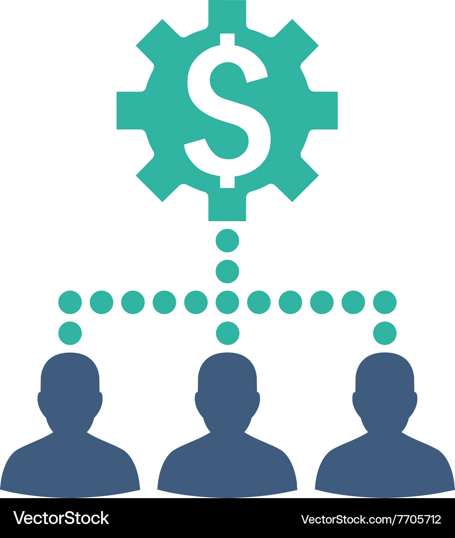 Industrial bank clients flat icon Royalty Free Vector Image