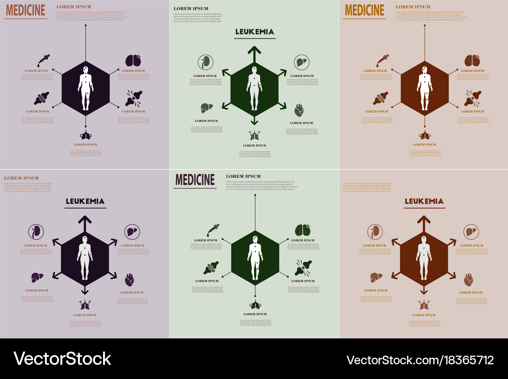 Medical infographic health problems Royalty Free Vector