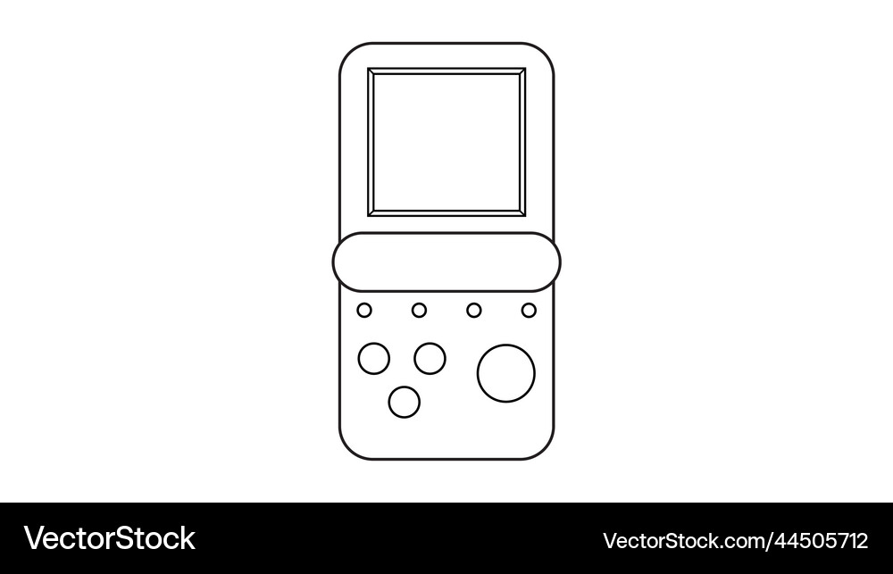 Old retro vintage hipster handheld game console Vector Image