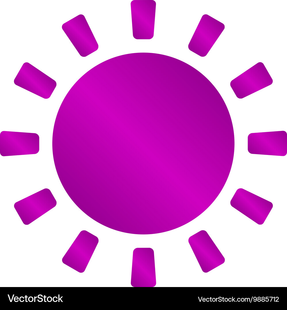 Sun icon flat design style eps 10 Royalty Free Vector Image