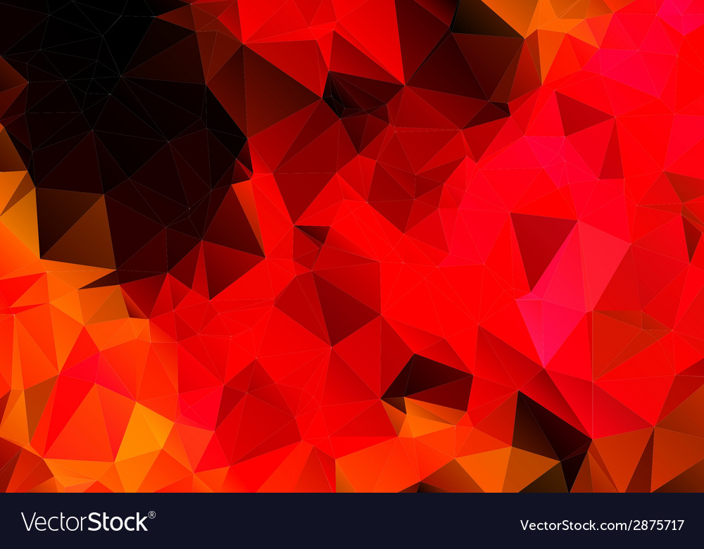 Bright abstract red background polygon Royalty Free Vector
