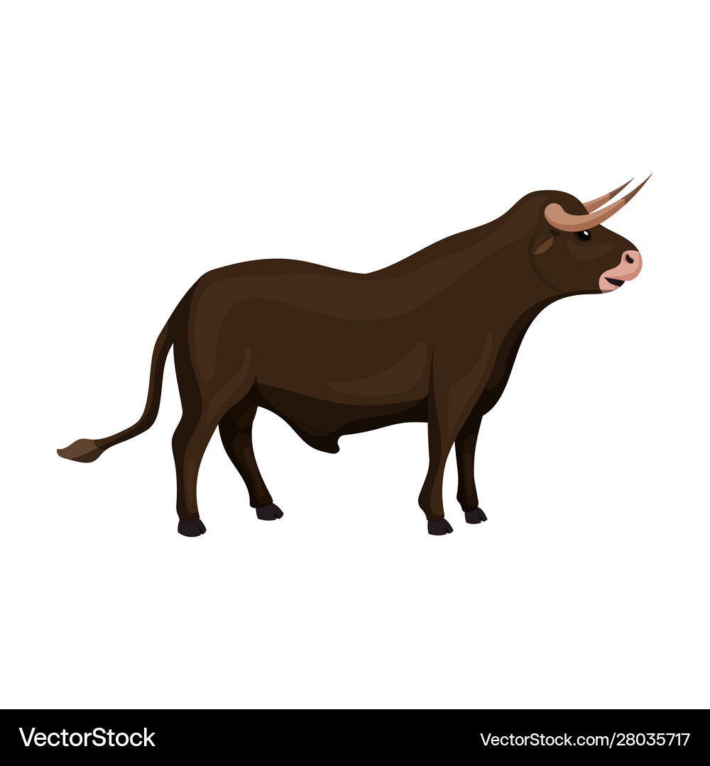 Bull iconcartoon icon isolated Royalty Free Vector Image