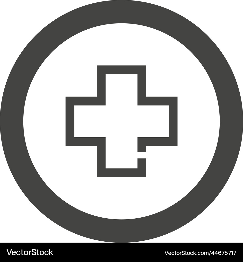 Clinic cross sign Royalty Free Vector Image - VectorStock