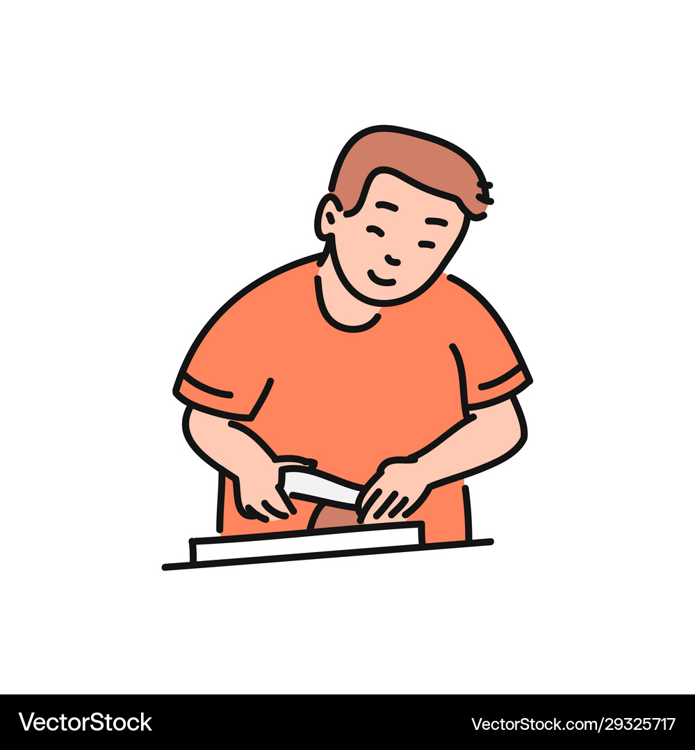 Cooking man cartoon character Royalty Free Vector Image