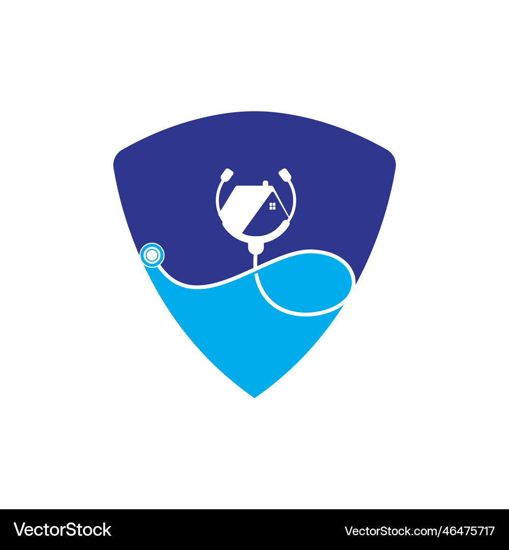 Doctor home logo design template Royalty Free Vector Image