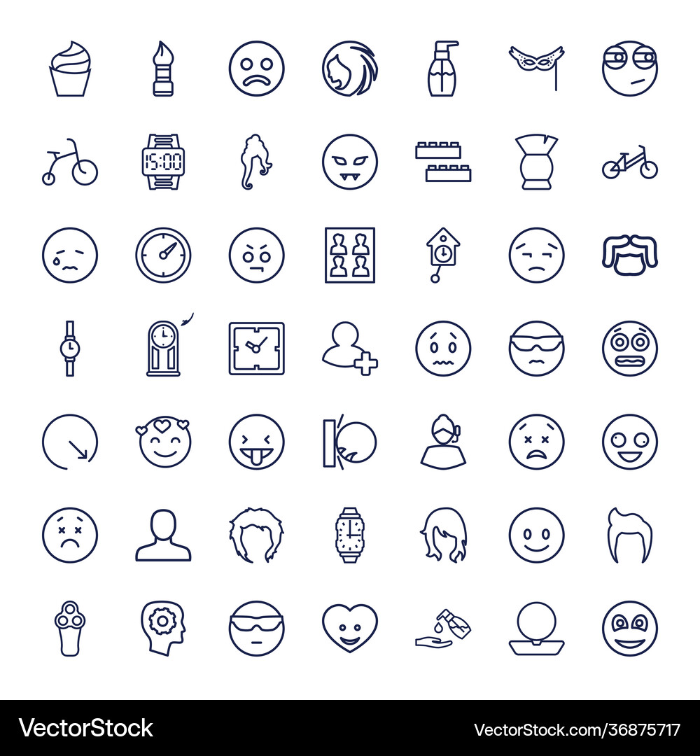 Face icons Royalty Free Vector Image - VectorStock