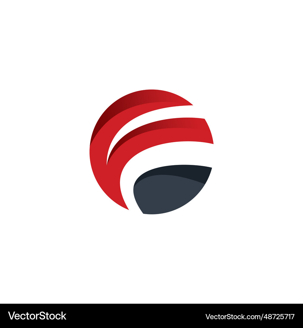 Letter f abstract logo design logo element Vector Image