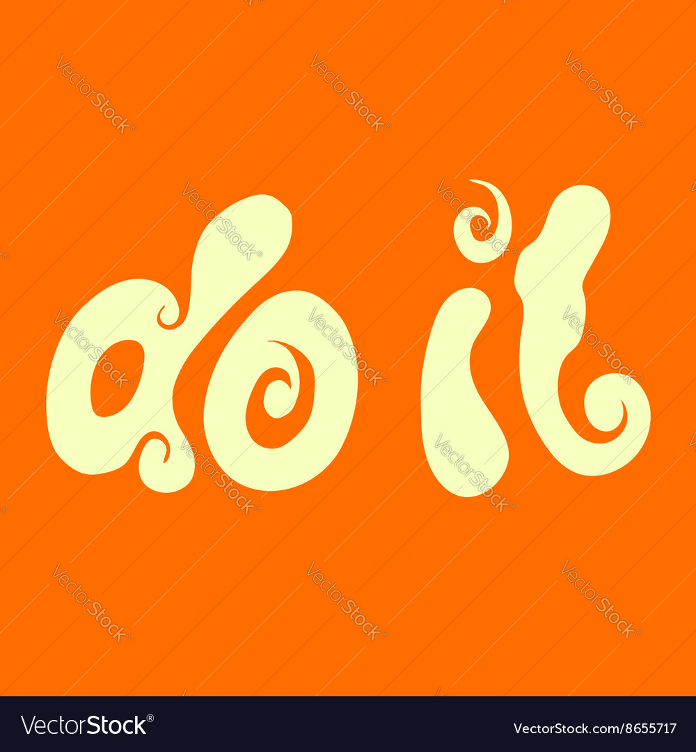Lettering composition do Royalty Free Vector Image
