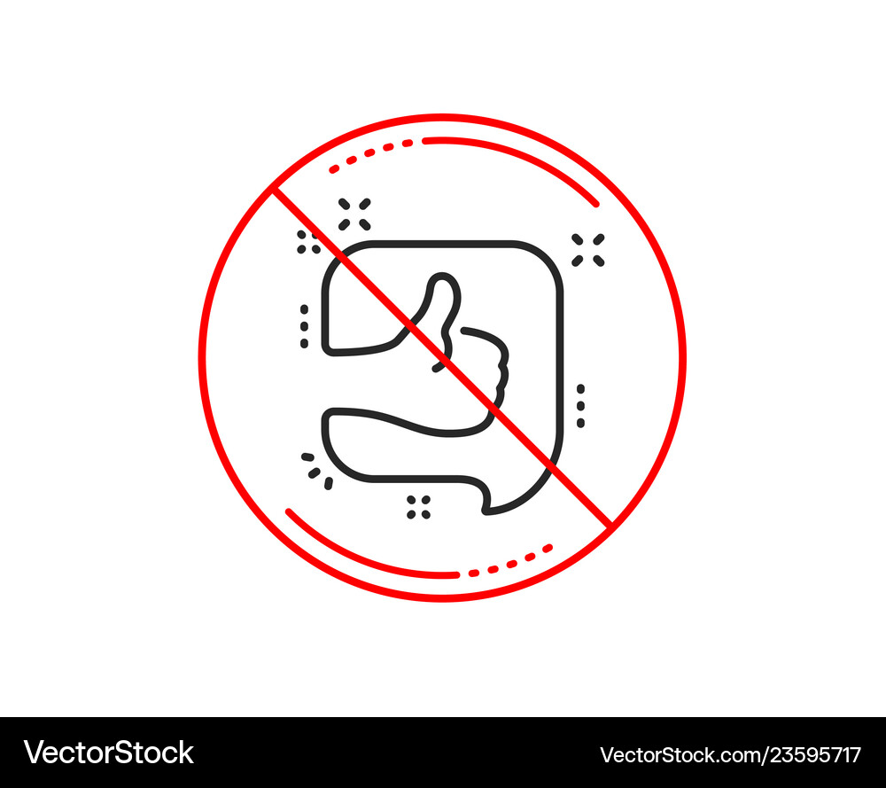 Like line icon customer satisfaction sign Vector Image