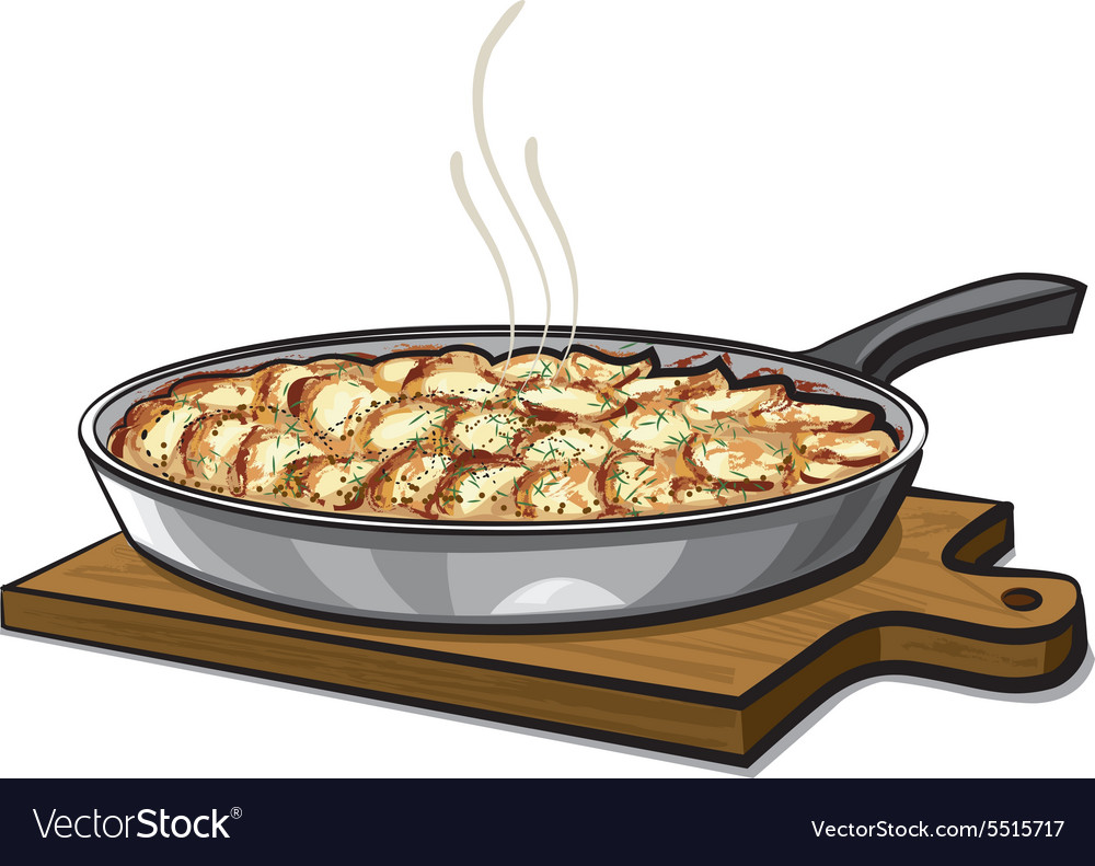 Potato gratin Royalty Free Vector Image - VectorStock Potato gratin Royalty Free Vector Image - VectorStock