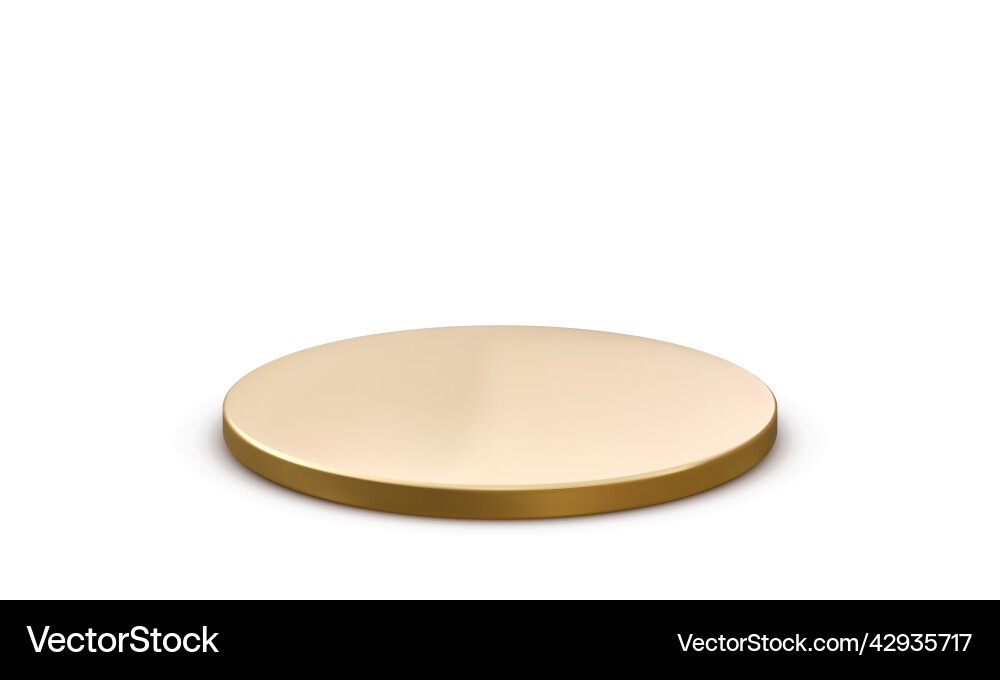 Realistic gold stage podium isolated on white Vector Image