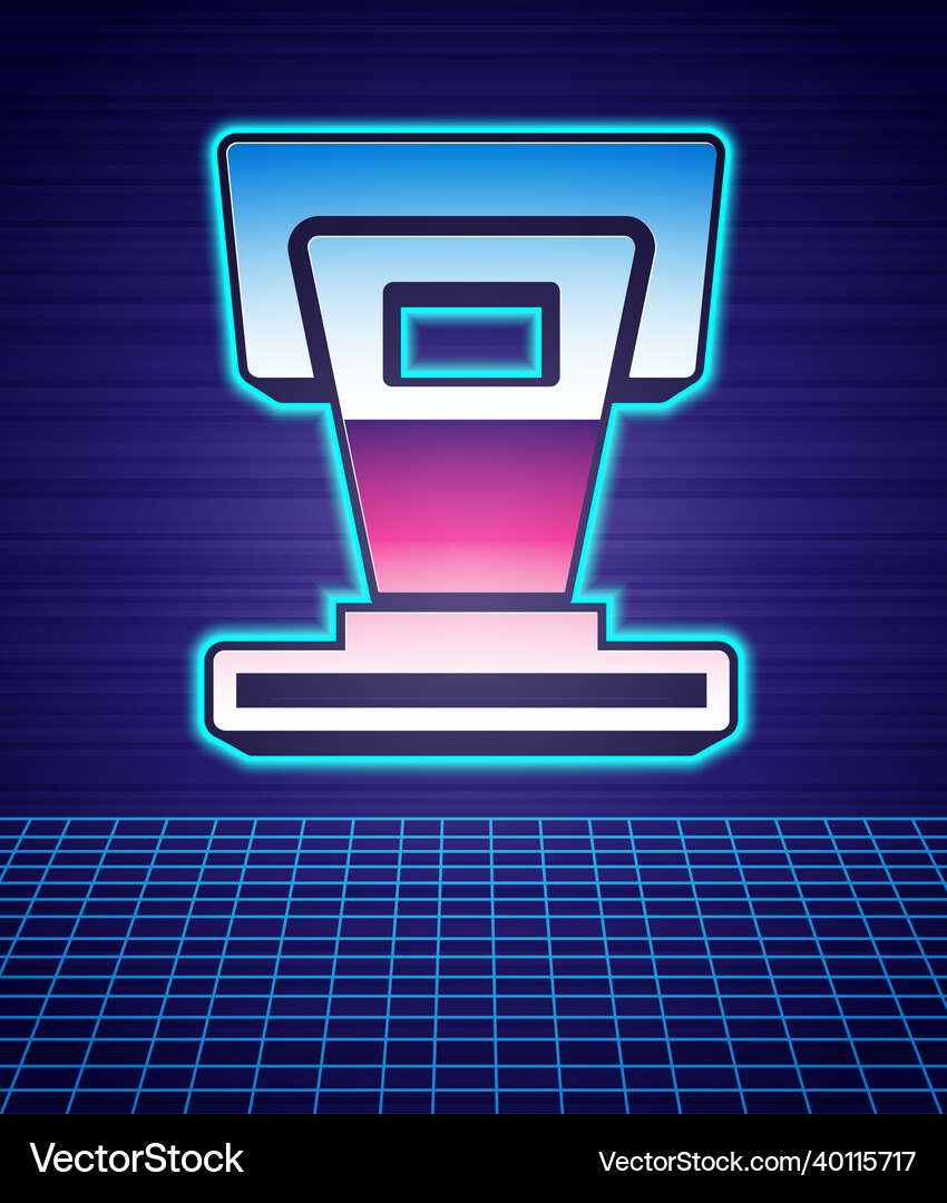 Retro style stage stand or debate podium rostrum Vector Image