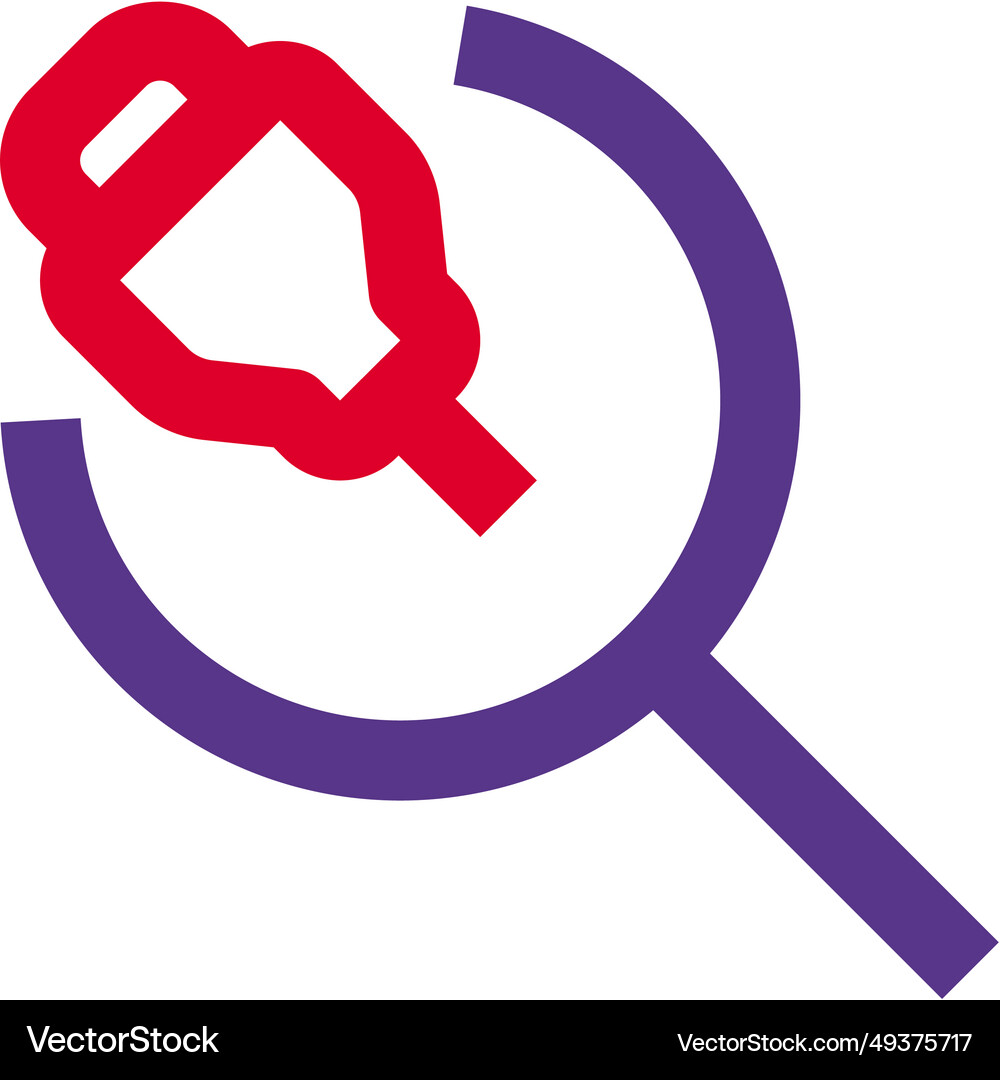 Searching for connection to the power cable Vector Image