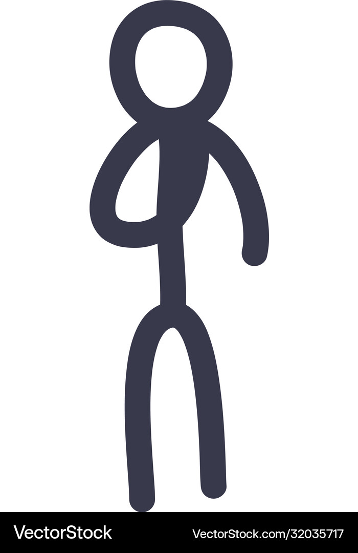 Stickfigure avatar fill style icon design Vector Image