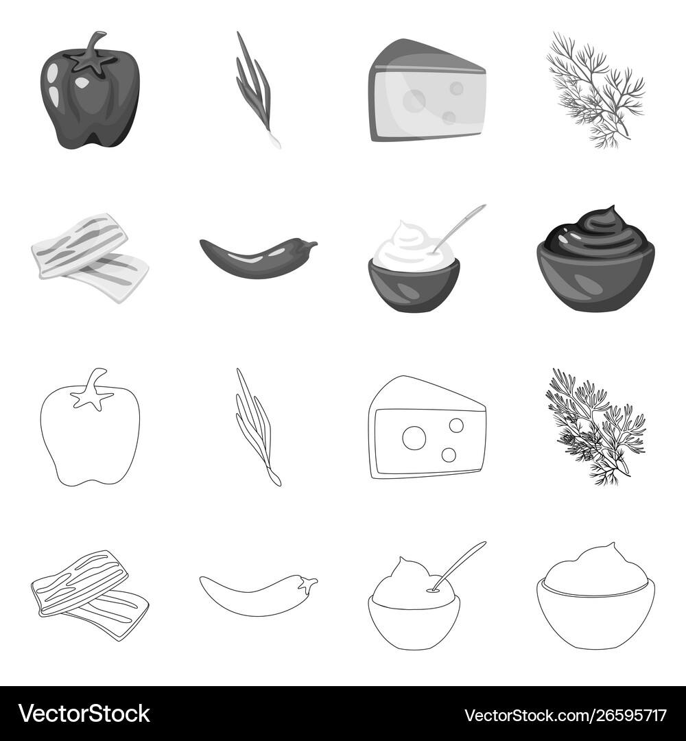 Taste and product logo set Royalty Free Vector Image
