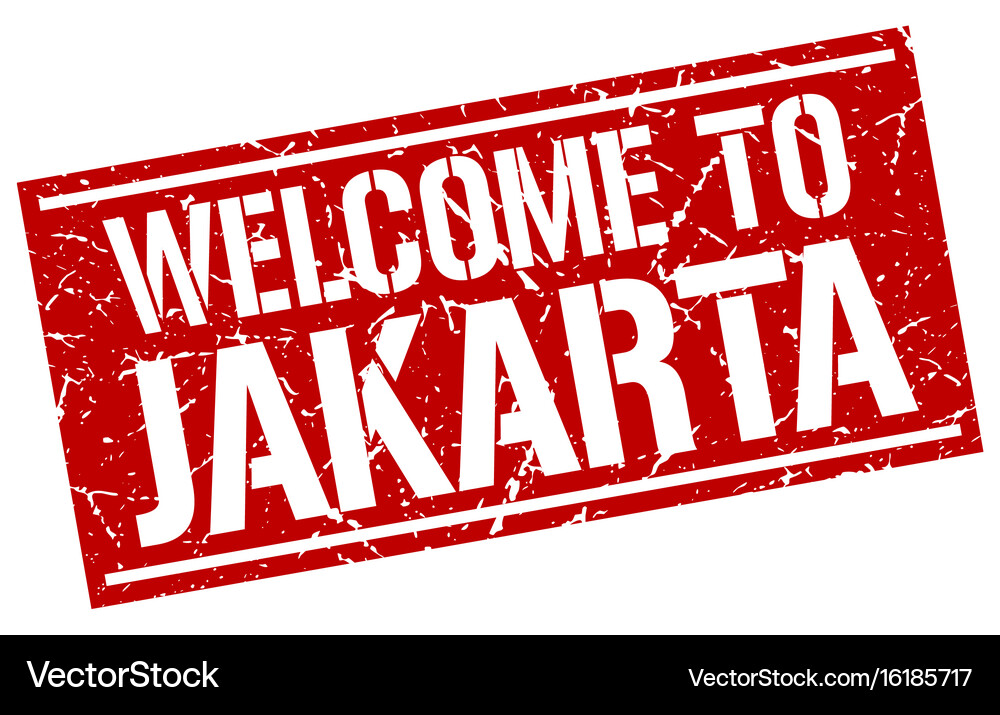 Welcome to jakarta stamp Royalty Free Vector Image