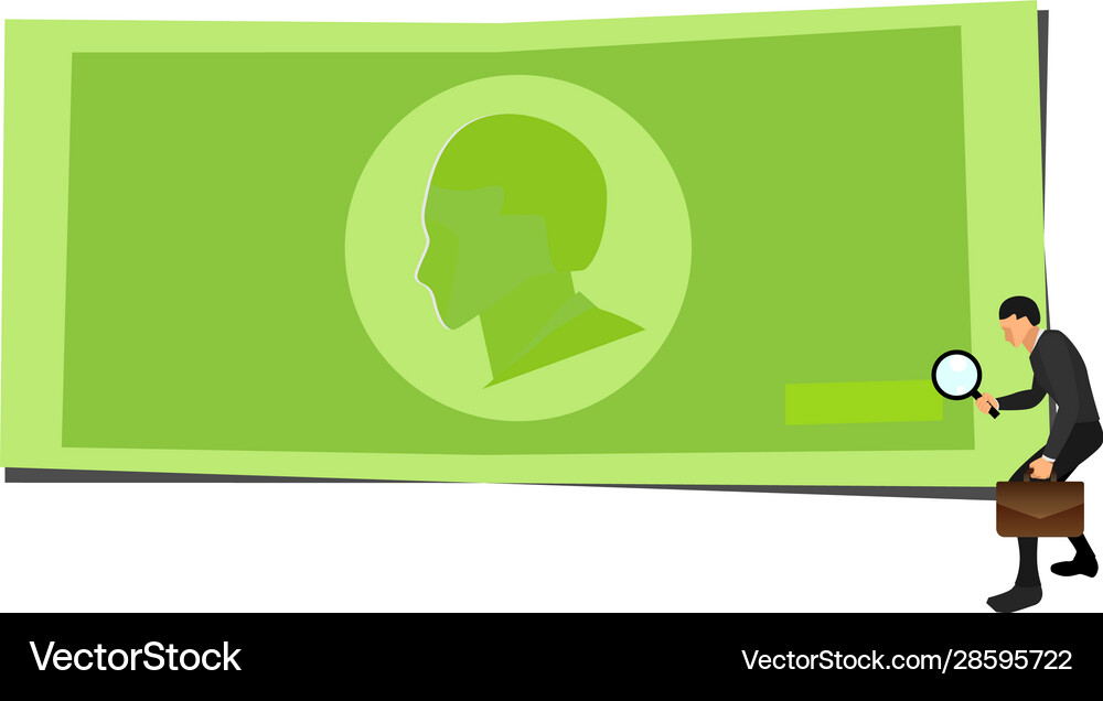 A mans right hand holding lens circle Royalty Free Vector