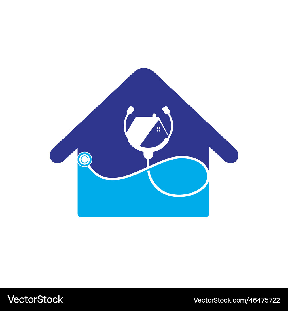 Doctor home logo design template Royalty Free Vector Image
