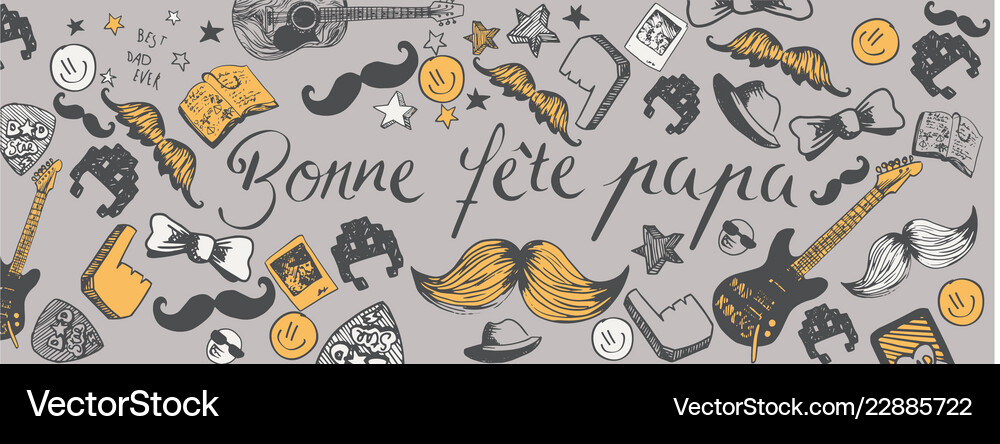 French happy fathers day background Royalty Free Vector