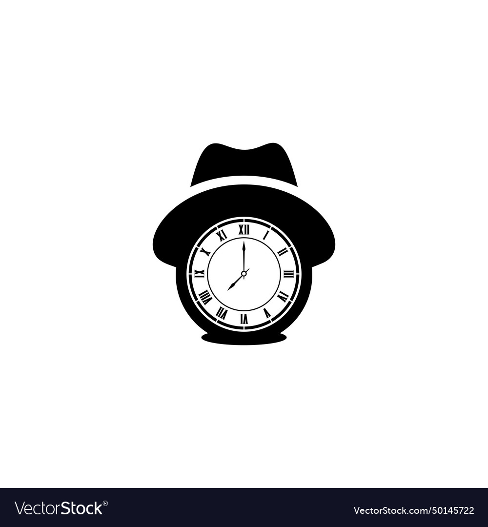 Hat clock Royalty Free Vector Image - VectorStock