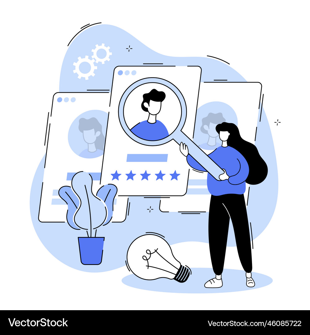 Human resources agency isolated cartoon Royalty Free Vector
