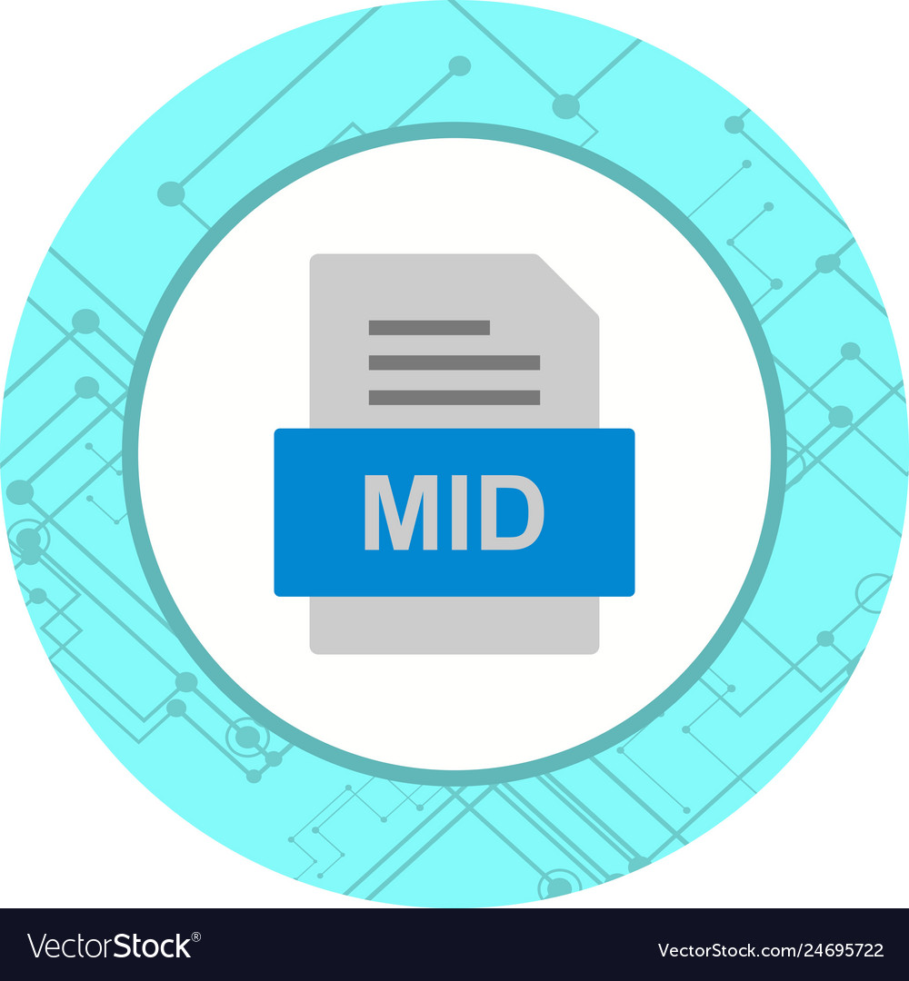 Mid file document icon Royalty Free Vector Image