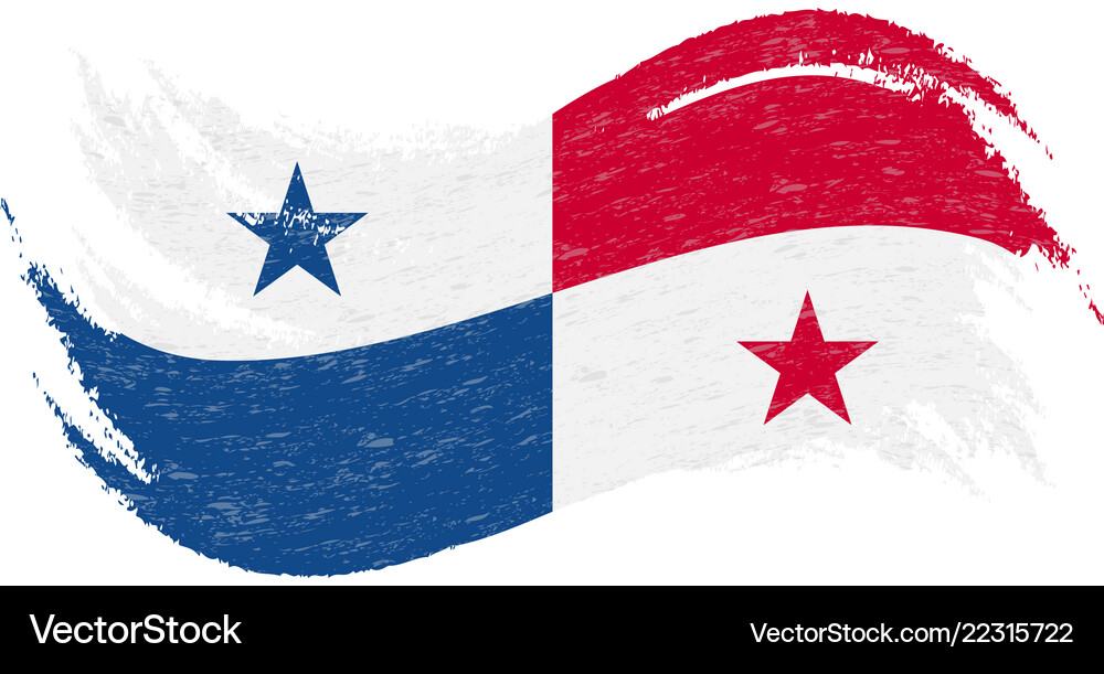 National flag of panama designed using brush Vector Image