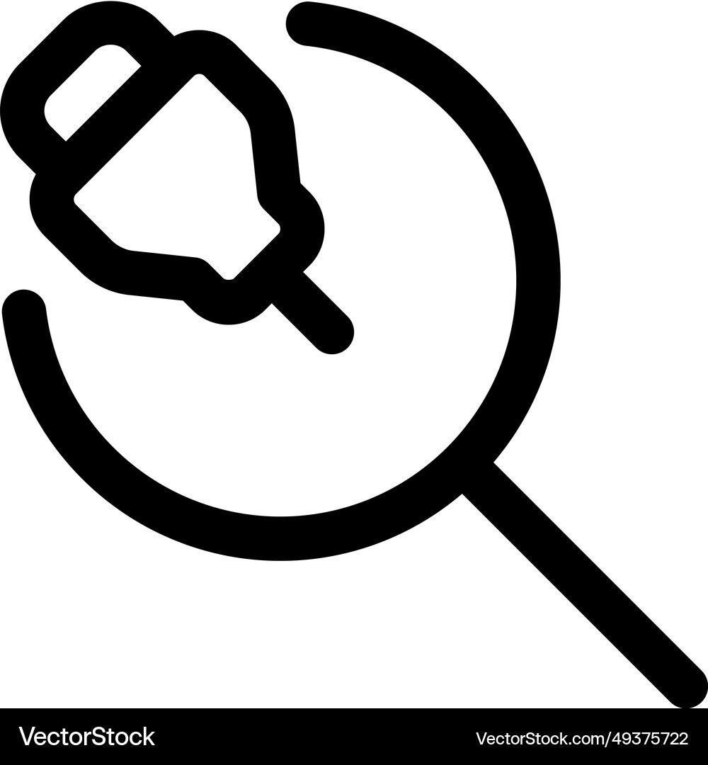 Searching for connection to the power cable Vector Image
