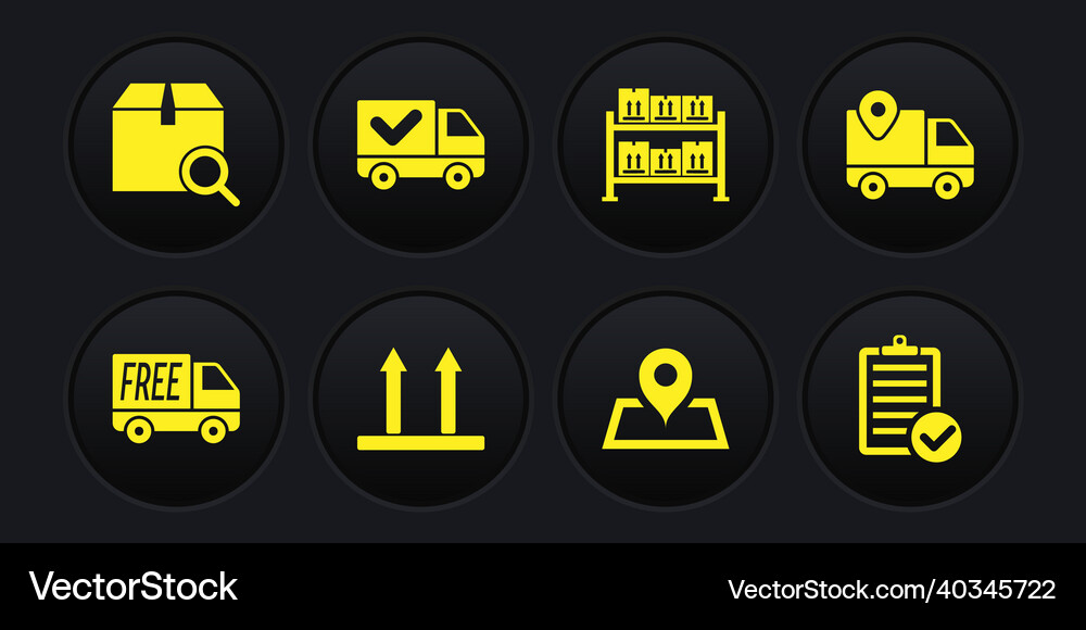 Set free delivery service delivery tracking Vector Image