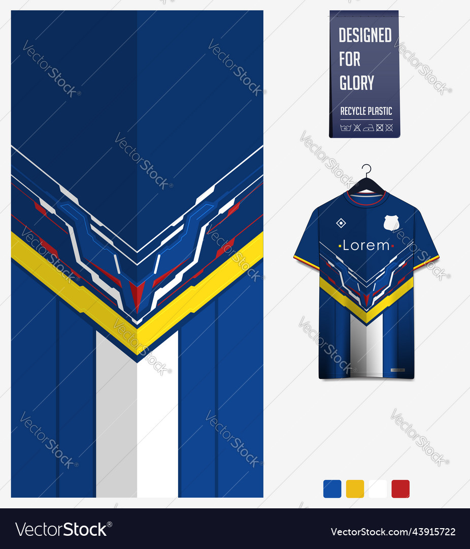 Soccer jersey pattern design geometric pattern Vector Image
