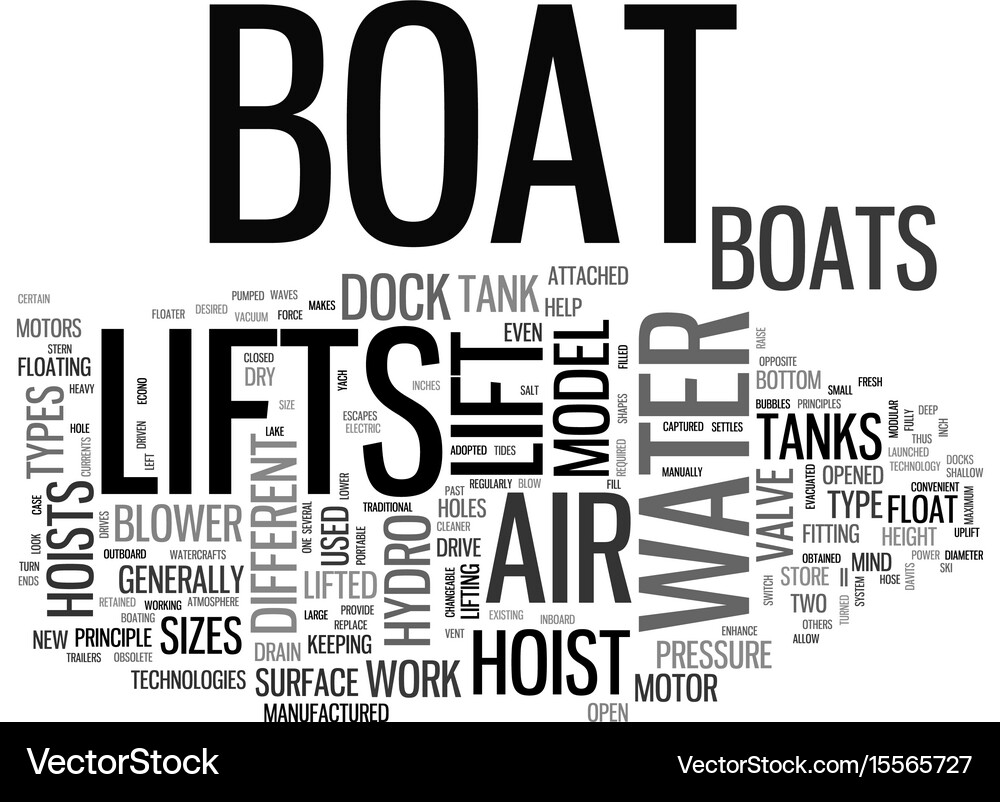 A look at how boat lifts work and different Vector Image