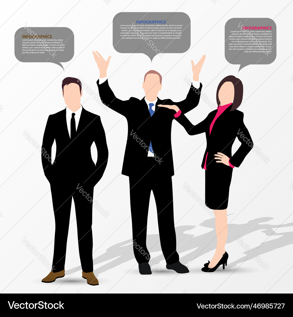 Business people infographic design template Vector Image