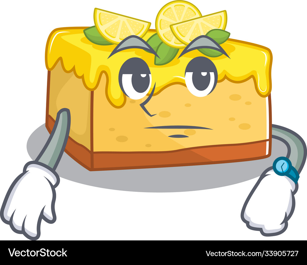 Cartoon character design lemon cheesecake Vector Image
