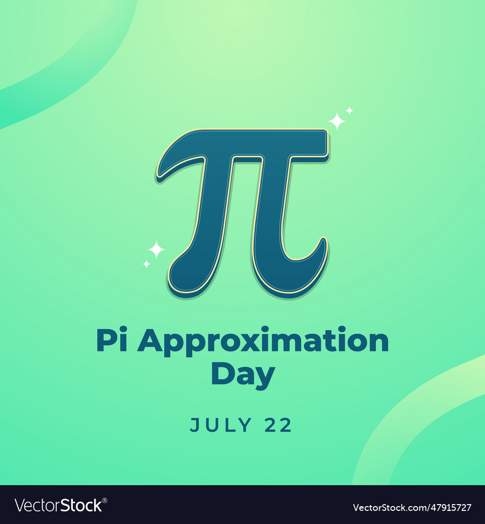 Graphic of pi approximation day good for pi Vector Image