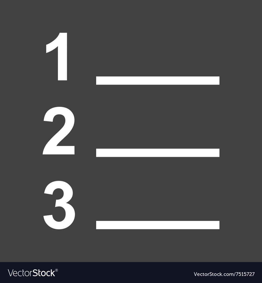 Numbered list Royalty Free Vector Image - VectorStock