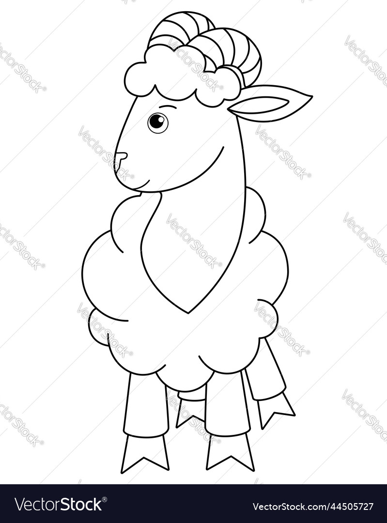 Ram cute little sheep Royalty Free Vector Image Ram cute little sheep Royalty Free Vector Image