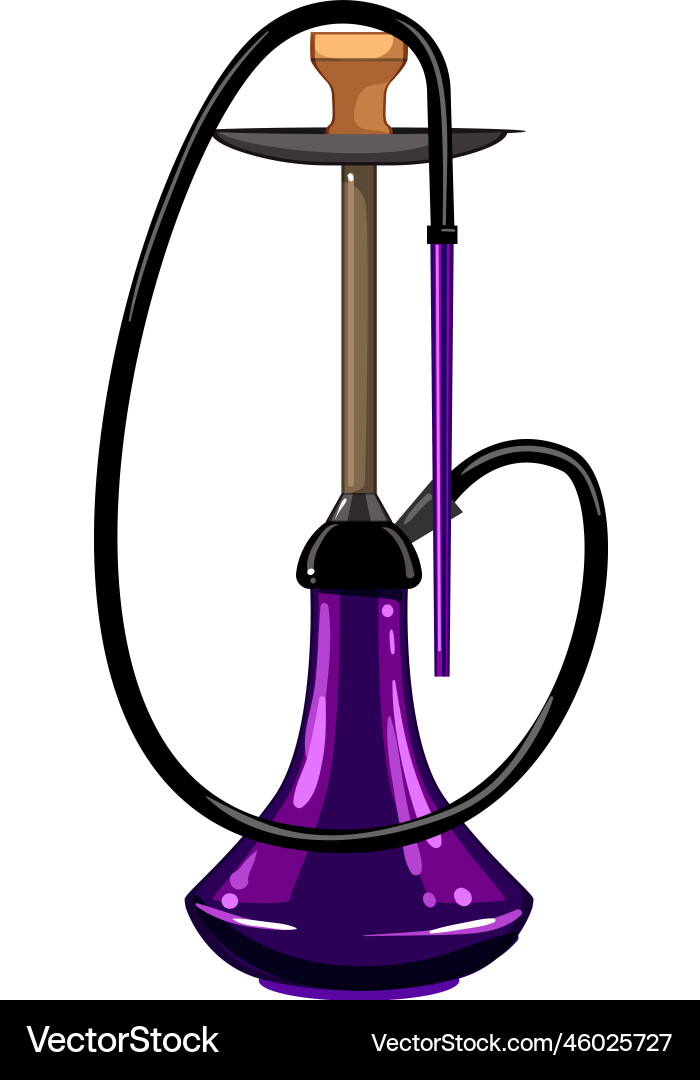 Relaxation hookah shisha cartoon Royalty Free Vector Image