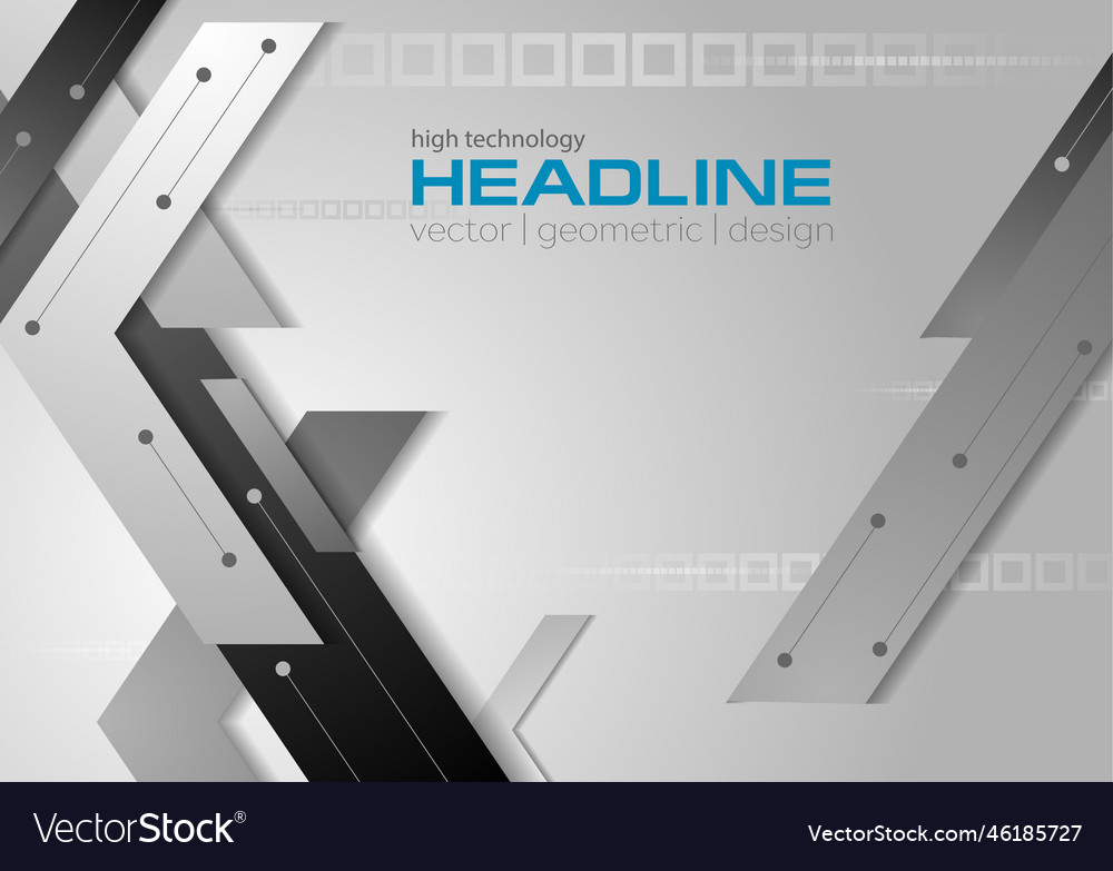 Tech grey corporate background Royalty Free Vector Image