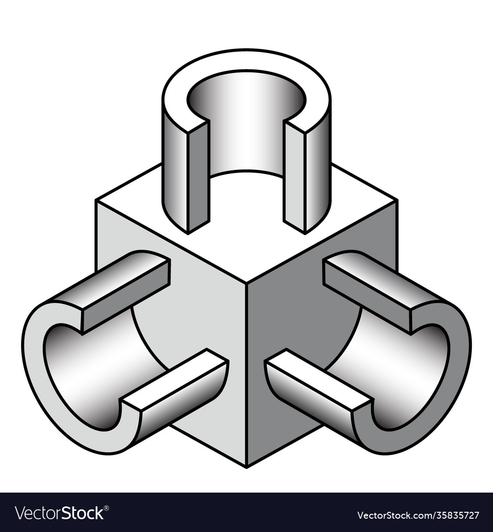 Tee fitting Royalty Free Vector Image - VectorStock