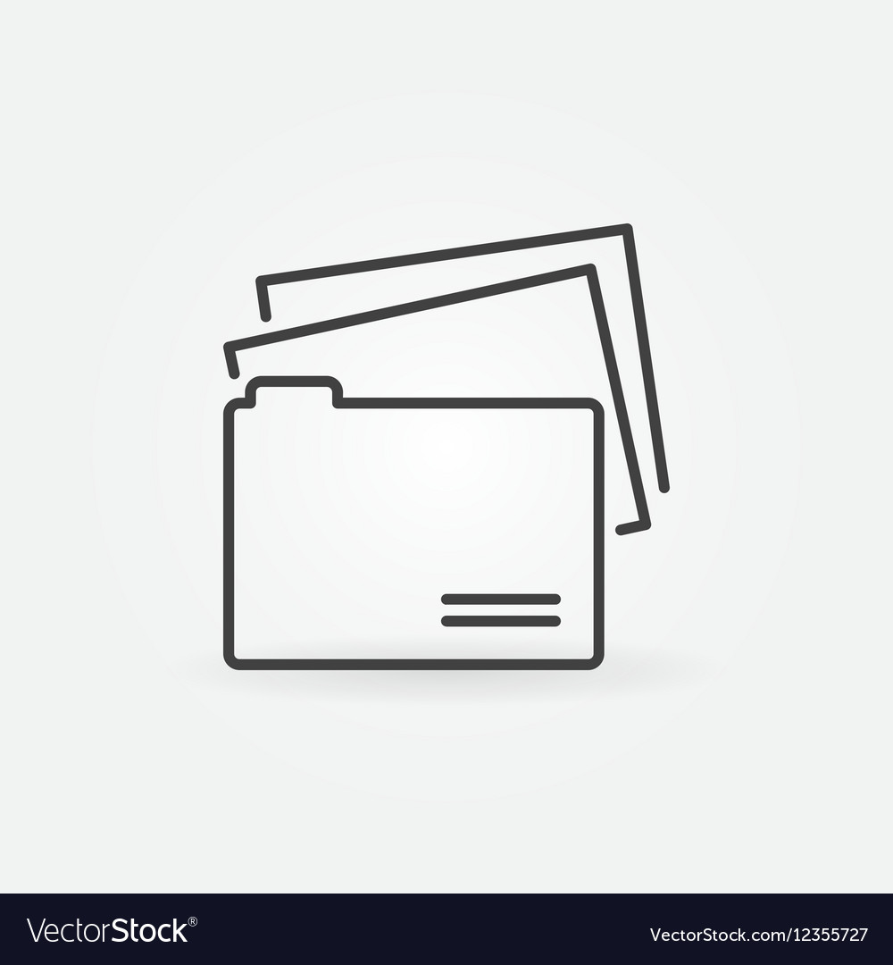 Ordner-Symbol mit dünner Linie Lizenzfreies Vektorbild