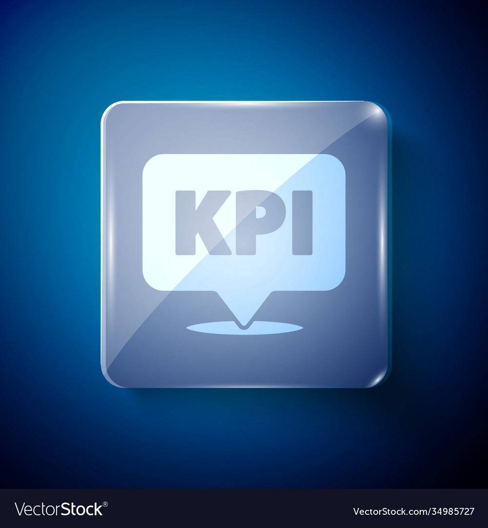 White kpi - key performance indicator icon Vector Image White kpi - key performance indicator icon Vector Image