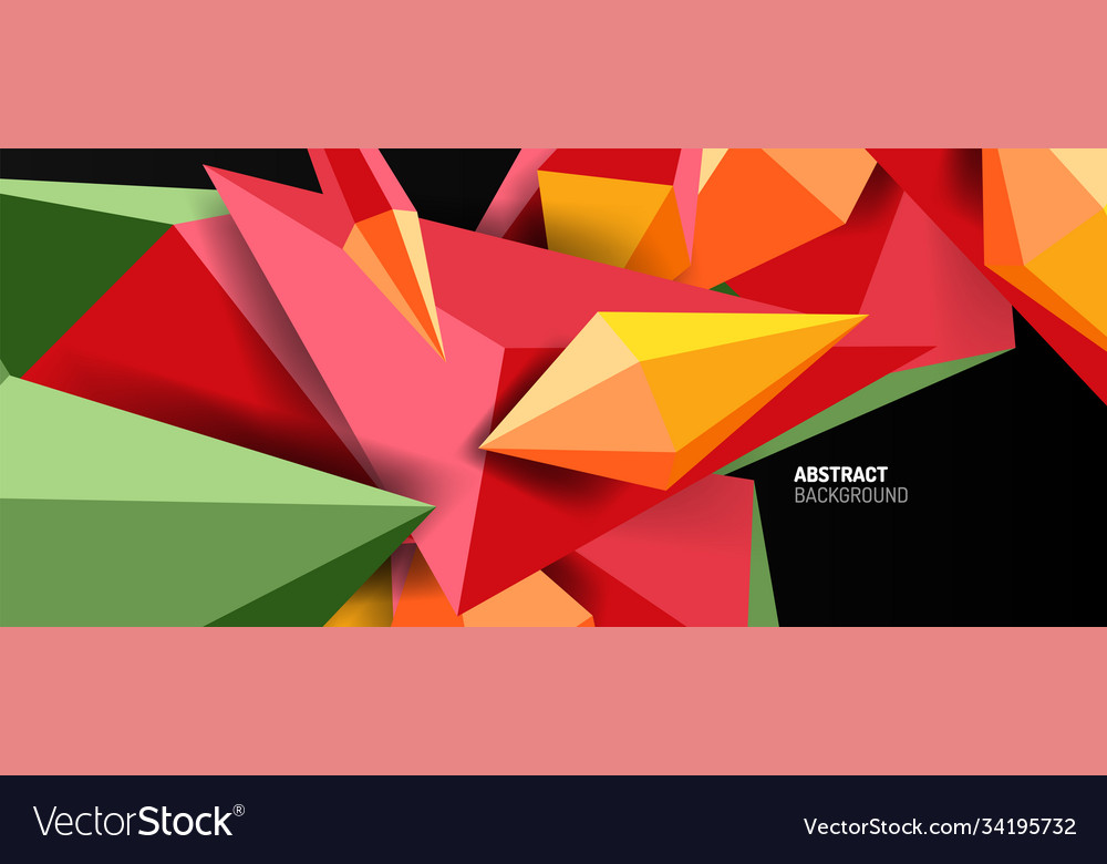 3d low poly abstract shape background Royalty Free Vector