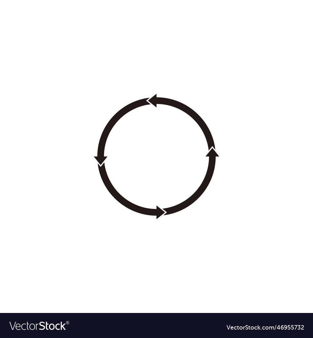 Arrows rounded loading technology geometric Vector Image