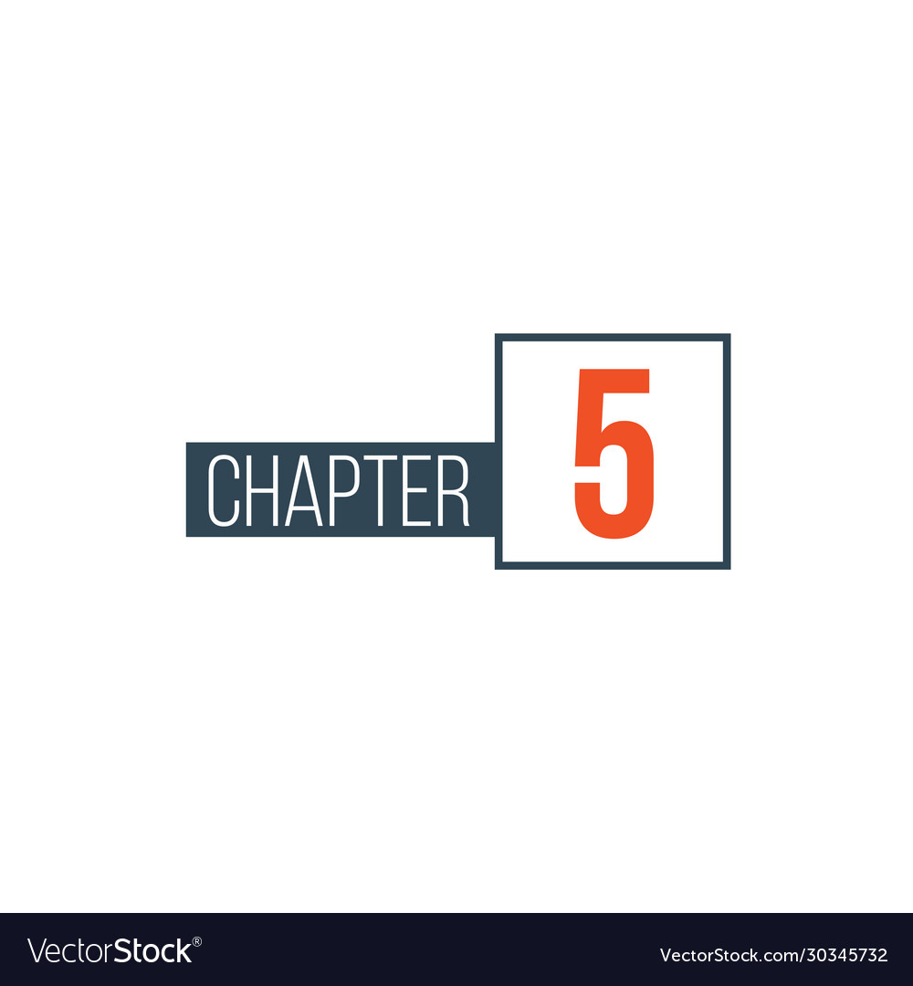 Chapter 5design template can be used for books Vector Image