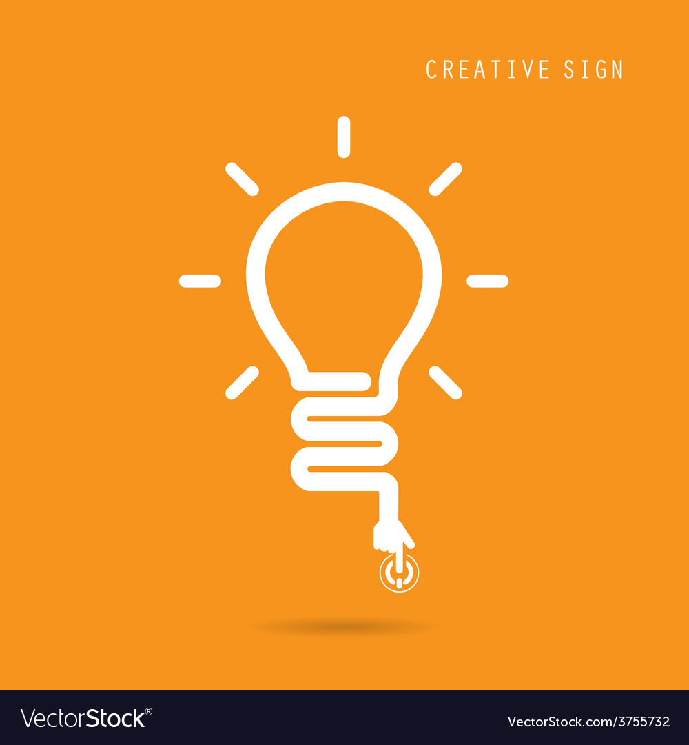 Creative light bulb concept Royalty Free Vector Image