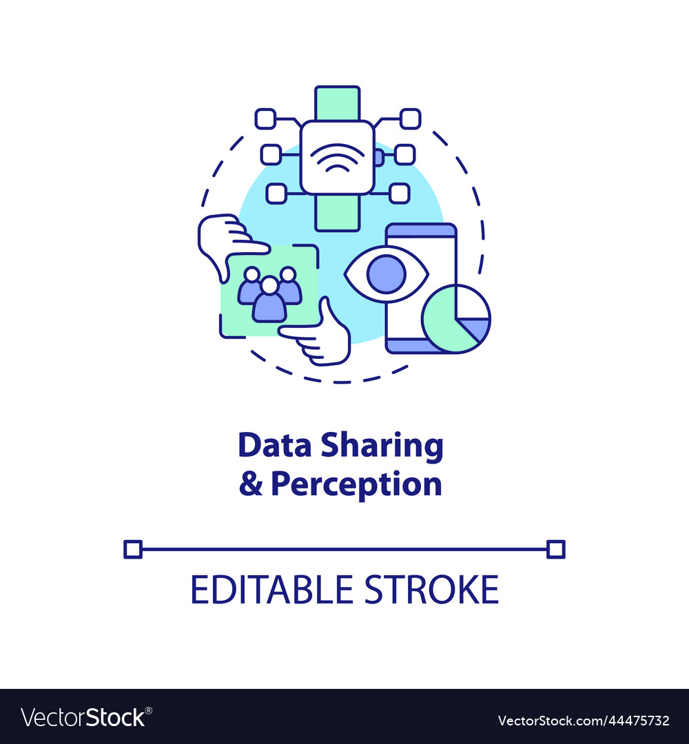 Data sharing perception concept icon Royalty Free Vector