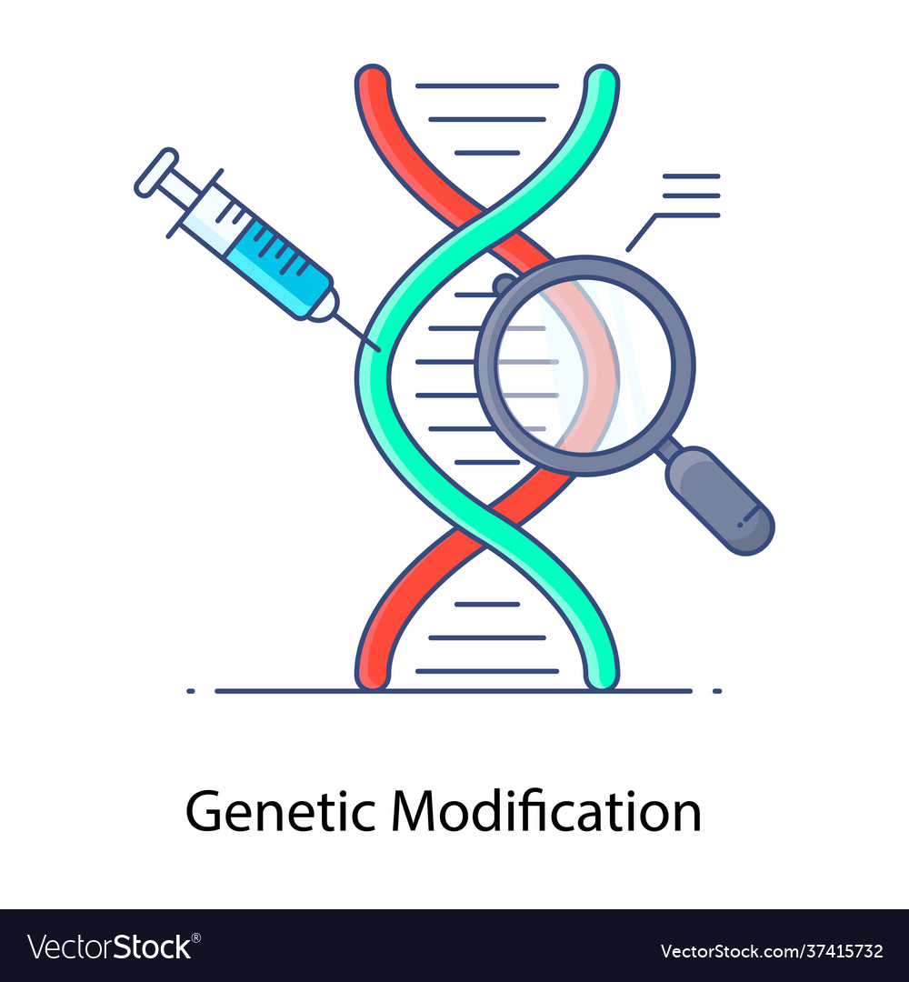 Genetics modification Royalty Free Vector Image