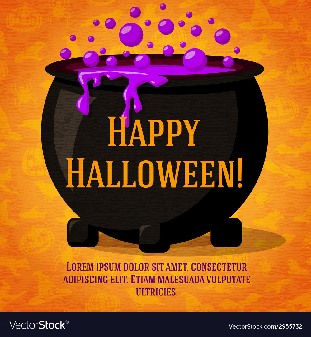 Happy halloween cute retro banner on craft paper Vector Image