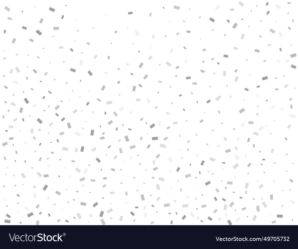 Luxury silver rectangular glitter confetti Vector Image