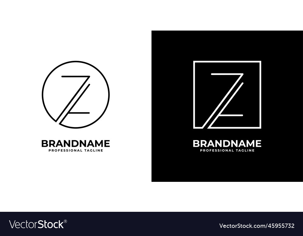 Modern letter z circle logo unique Royalty Free Vector Image